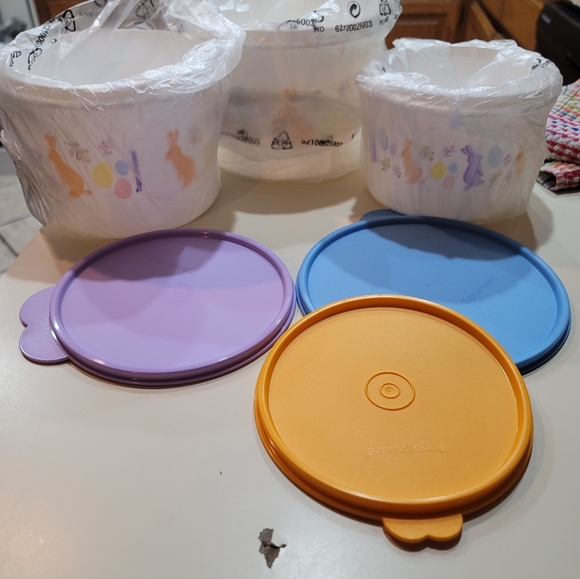 Tupperware | Kitchen | Tupperware Easter Stacking Canisters Set Of 3 ...